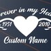 Custom Memorial Sticker Car Decal Vinyl Window Forever in My Heart in ...