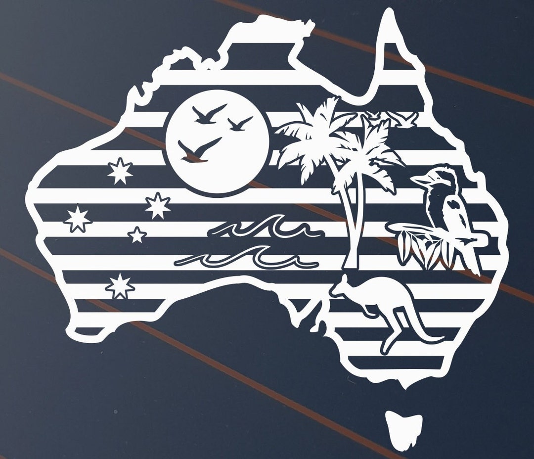 Australia Sticker Car Decal Vinyl Aussie Outback Country Caravan Window ...