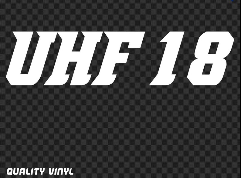 UHF 18 Sticker Car Decal Window Caravan Australia Aussie 4x4 4WD Radio ...