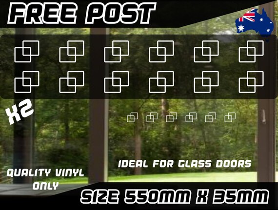 Safety Glass Sliding Door X2 Vinyl Decal Sticker Window - Etsy Australia