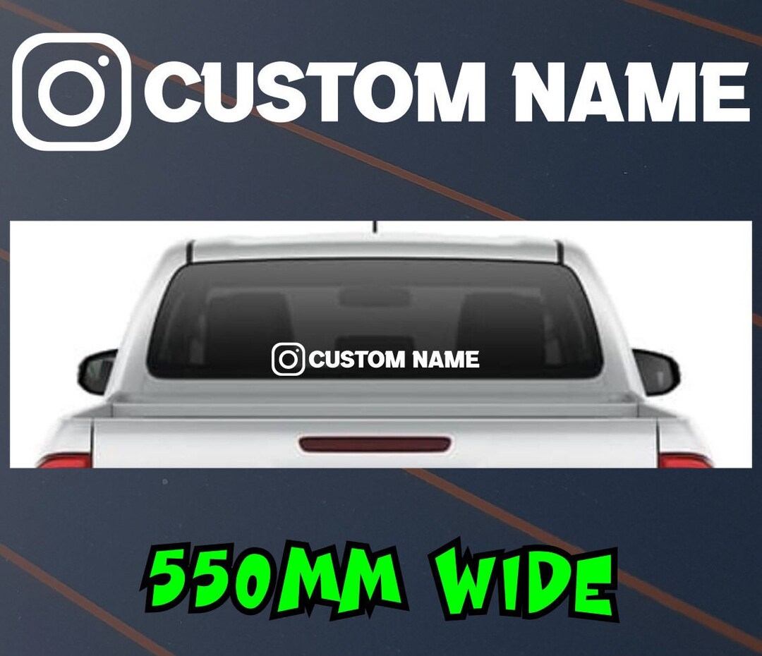 Instagram Vinyl Decal Sticker Custom Name Car Window Personalised Large ...