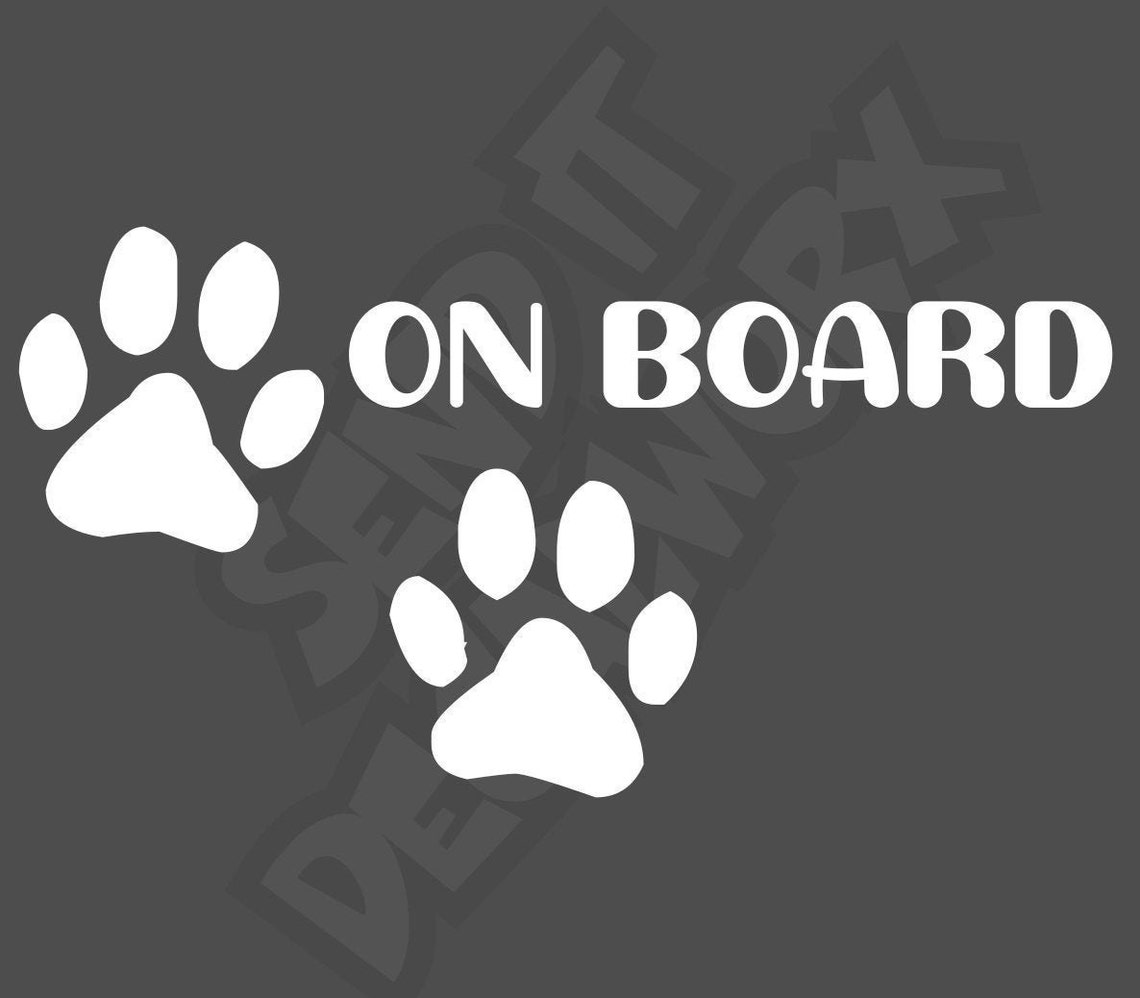 Paws On Board Vinyl Decal Sticker Car Caravan Boat Window Dog | Etsy