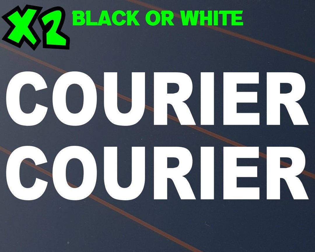 Courier X2 Vinyl Decal Sticker Car Window Ute Delivery Van Truck ...