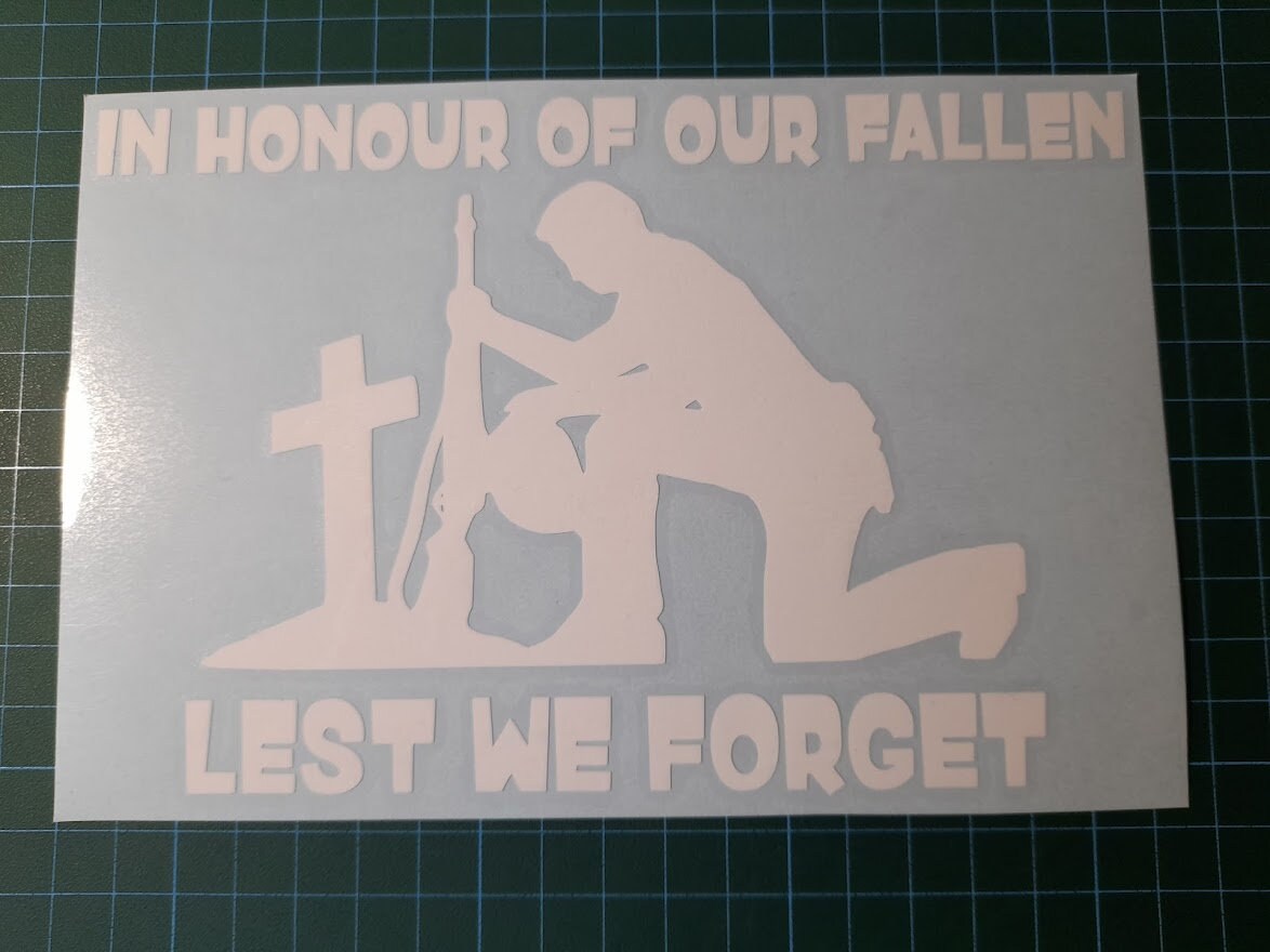 Lest We Forget Vinyl Decal Sticker Car Window Remembrance - Etsy Australia