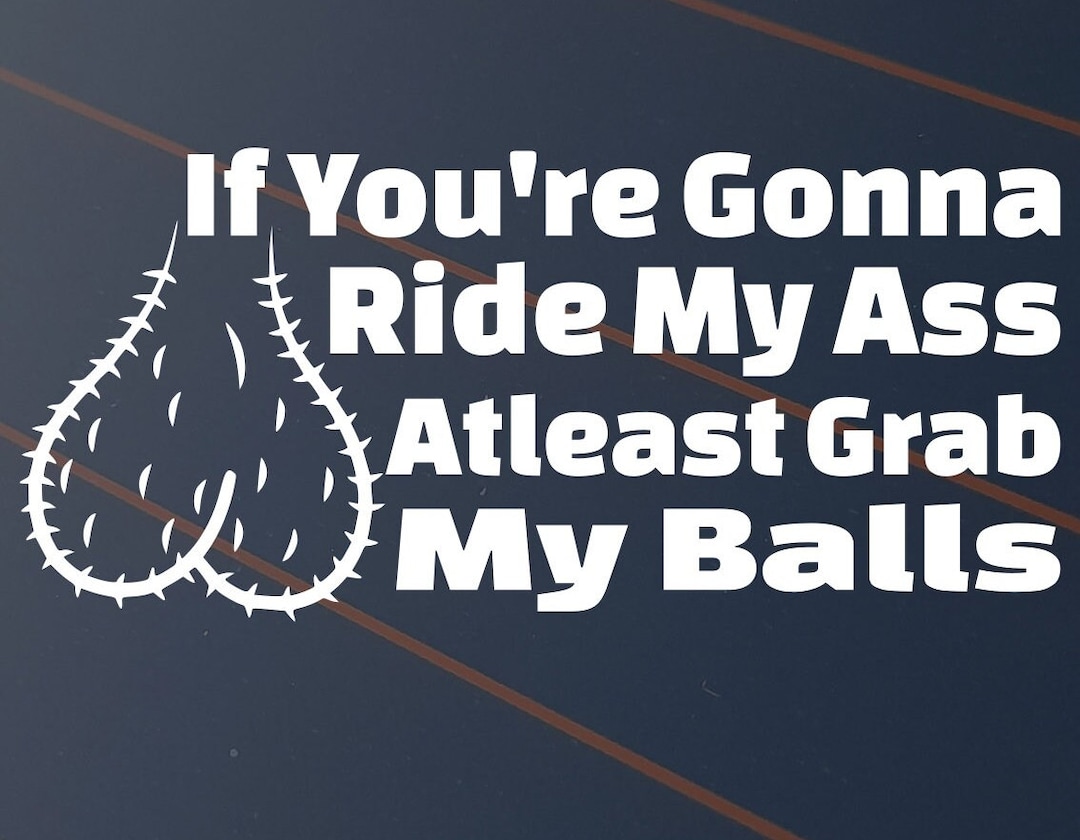Ride My Ass Grab My Balls Sticker Car Decal Vinyl Window Tailgater ...