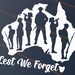 Lest We Forget Vinyl Decal Sticker Car Window Remembrance Anzac Day ...