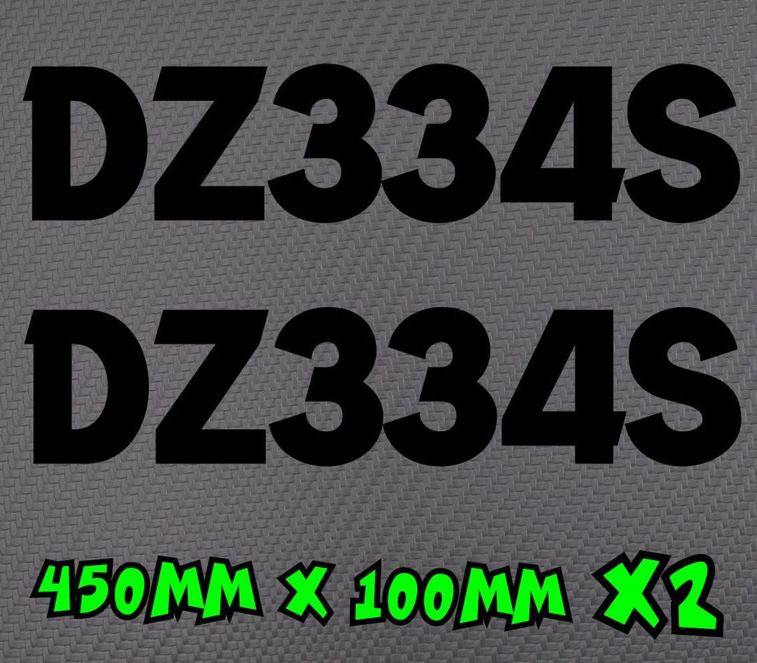 Custom Jetski Rego Number X2 Sticker Decal Vinyl Personalised ...