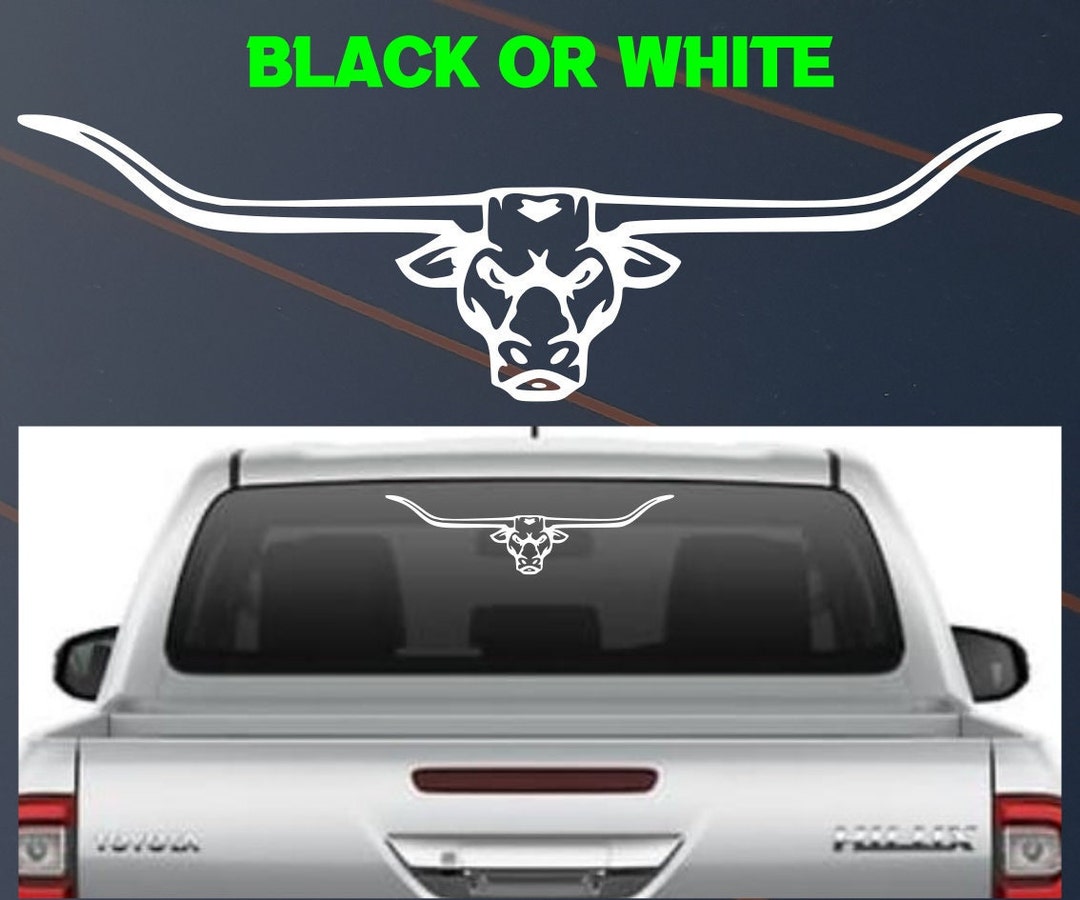 Long Horn Sticker Car Decal Vinyl Window Longhorn 4x4 Country Williams ...