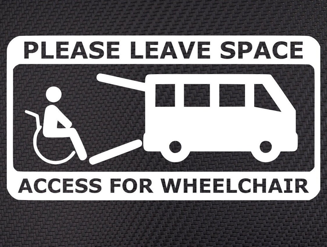 Wheelchair Access Vinyl Decal Sticker Car Window Disability Mobility ...