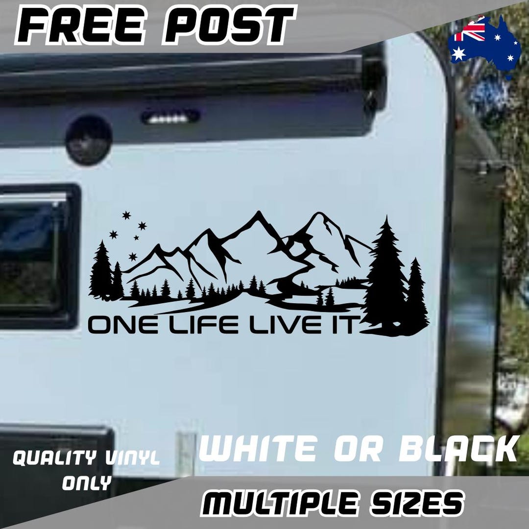 One Life Live It Sticker Car Decal Vinyl Australia Caravan Window ...