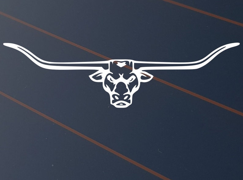 Long Horn Sticker Car Decal Vinyl Window Longhorn 4x4 Country Williams ...