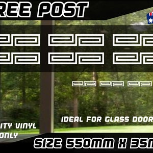 Safety Glass Sliding Door X2 Vinyl Decal Sticker Window Protection ...