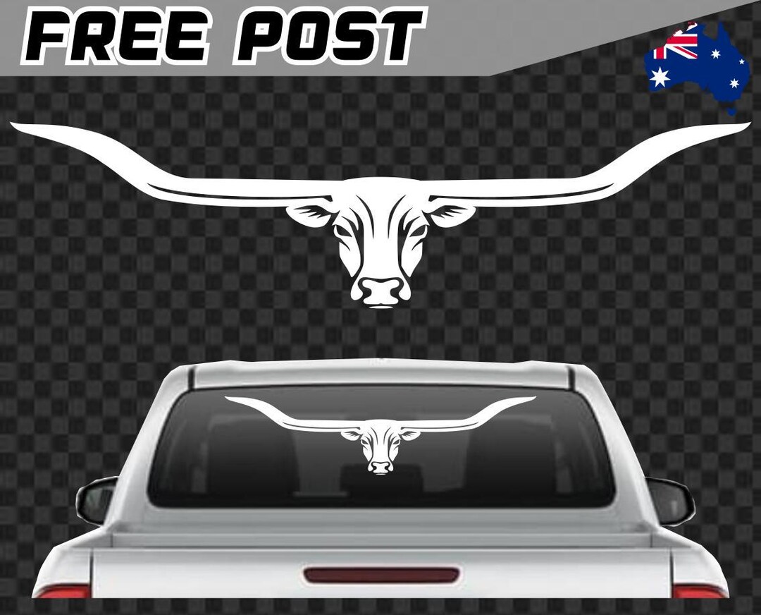 Long Horn Sticker Car Decal Vinyl Window Longhorn 4x4 Country Bull ...