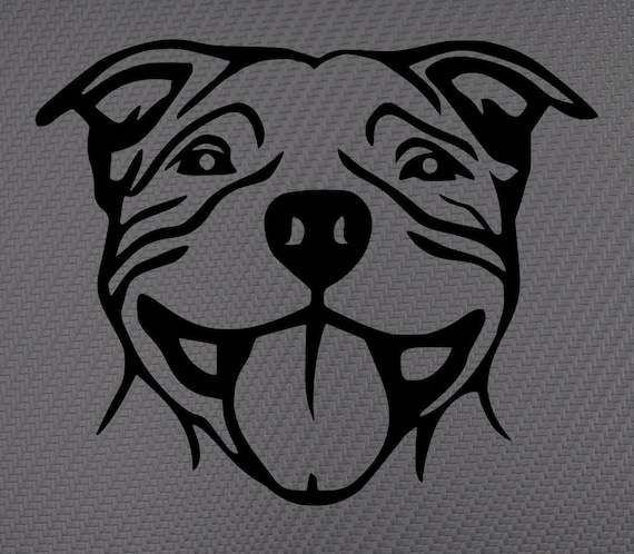 Staffy Vinyl Decal Sticker Car Window Staffordshire Staffie - Etsy ...
