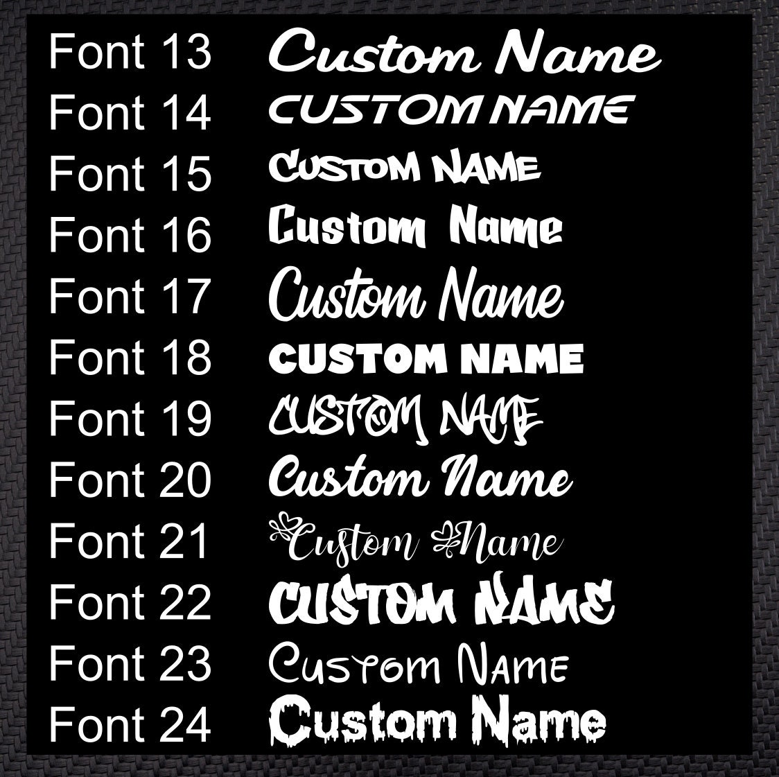 200mm Wide Custom Text X2 Vinyl Decal Sticker Car Personalise Name ...