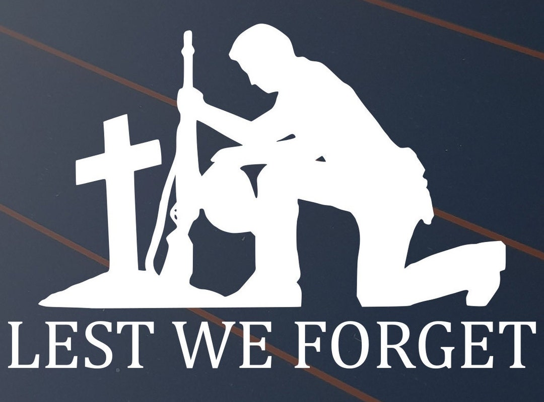 Lest We Forget Vinyl Decal Sticker Car Window Remembrance Anzac Day ...