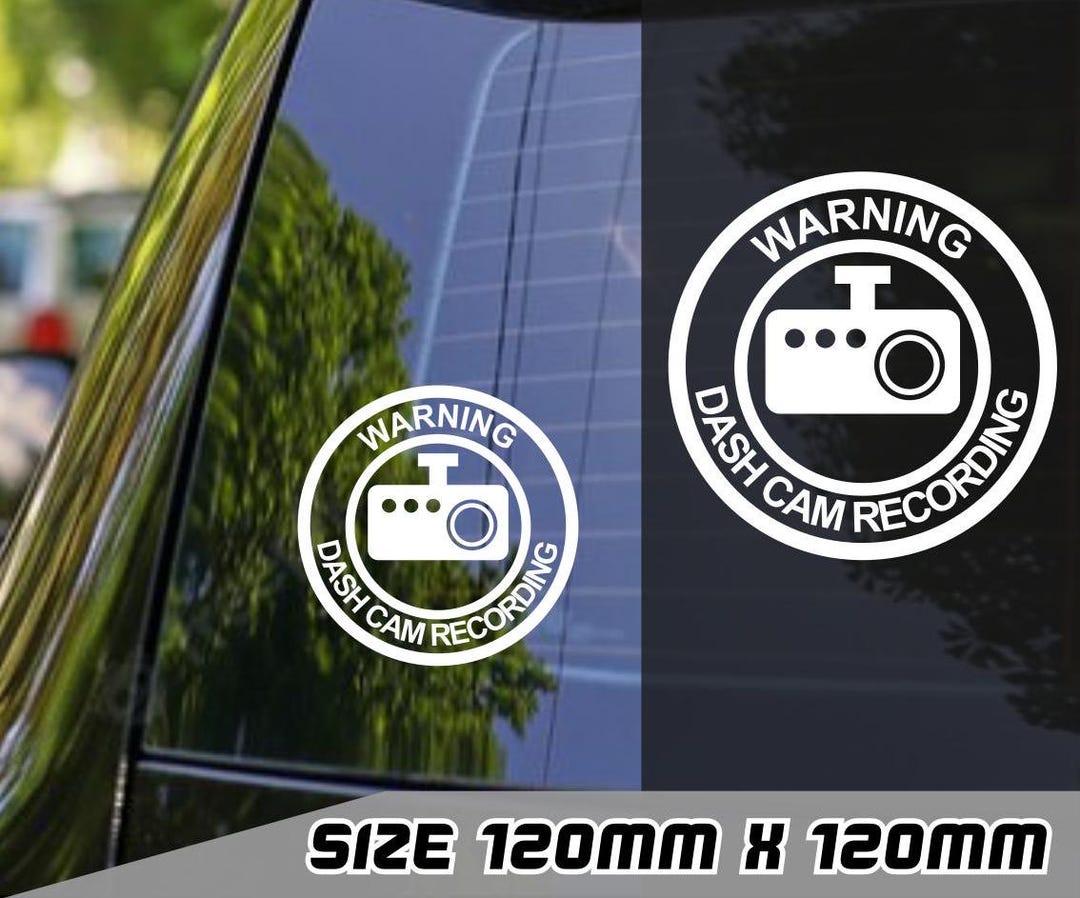 Dash Cam Sticker Decal Car Window Vinyl Onboard Camera Recording Video ...