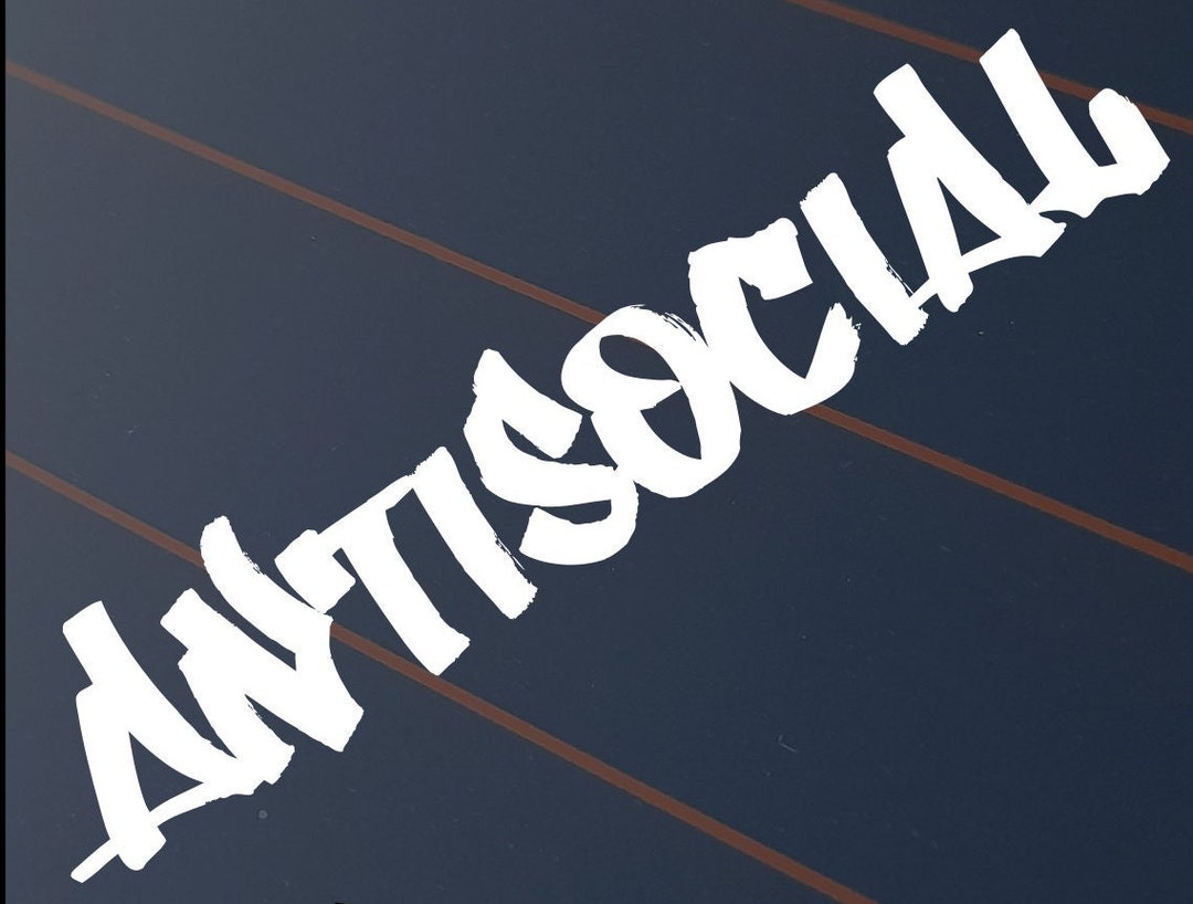 Antisocial Sticker Car Decal Vinyl Window Anti Social Club Ute 4x4 JDM ...
