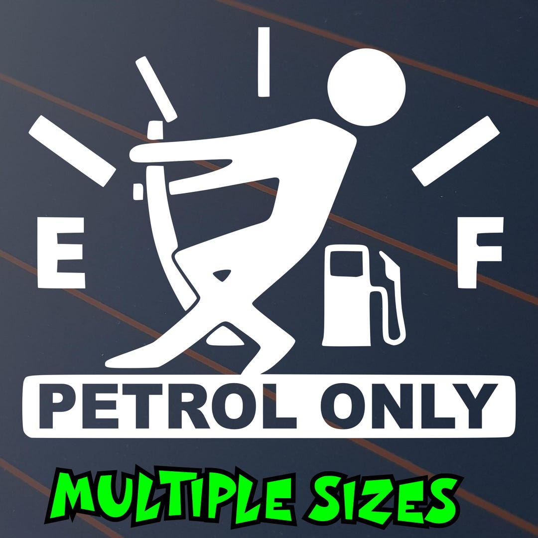 Petrol Only Sticker Car Decal Fuel Cap Tank Door ULP Unleaded Warning ...