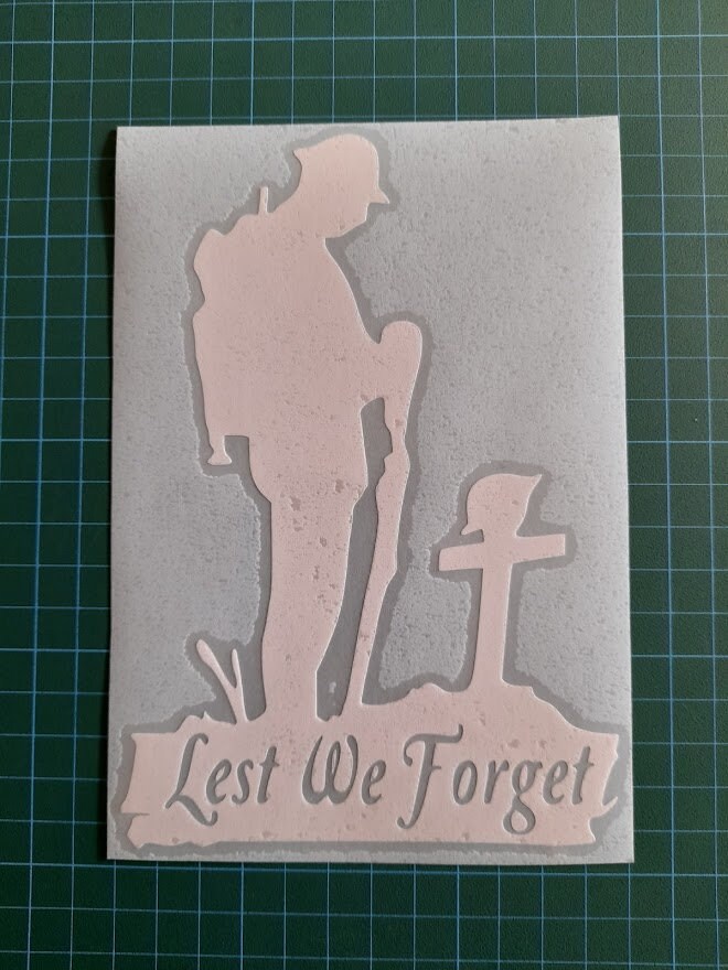 Lest We Forget Vinyl Decal Sticker Car Window Remembrance | Etsy Australia