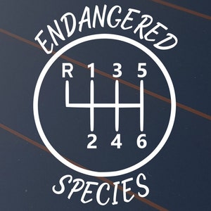 Manual Gear Shift Vinyl Decal Sticker Car Window Funny 6 Speed JDM ...