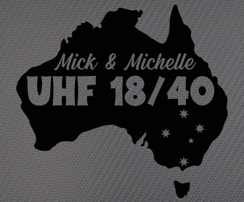 Custom Name UHF 18/40 Sticker Car Decal Vinyl Caravan - Etsy Australia