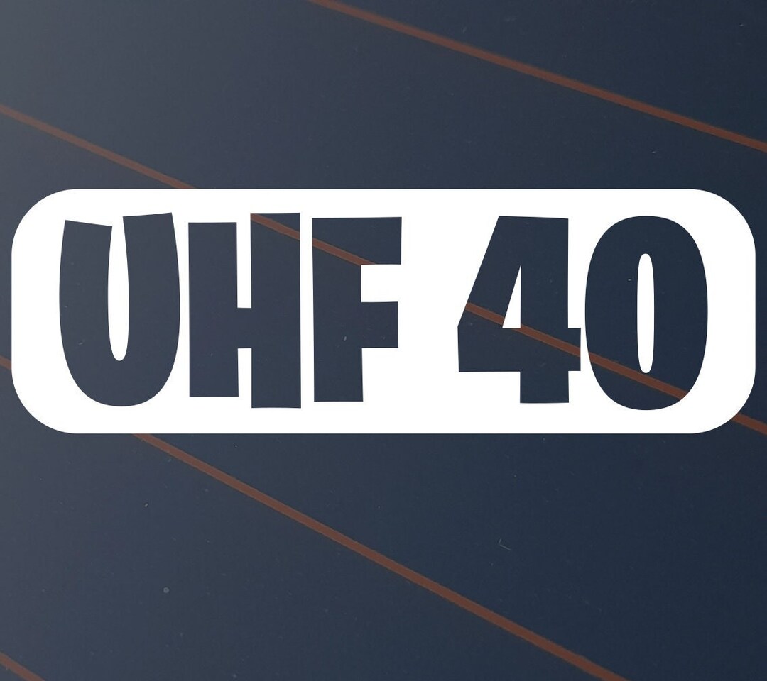 Uhf 40 Sticker Car Decal Window Caravan Australia Aussie 4x4 4WD Radio ...