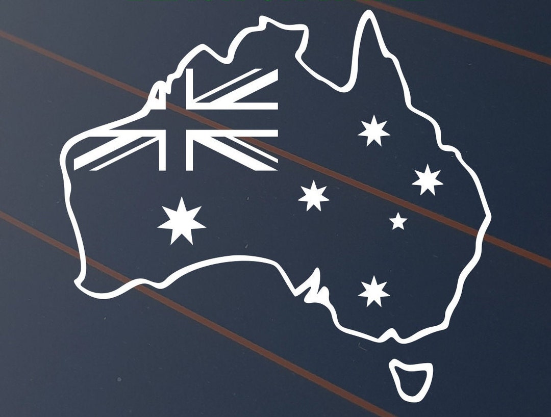 Australia With Flag Sticker Car Decal Vinyl Window Southern Cross ...