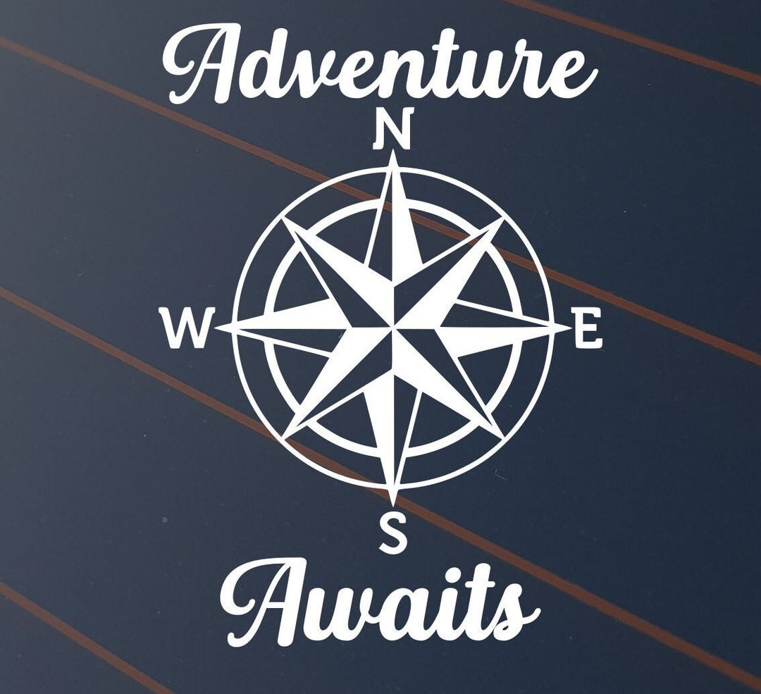 Adventure Awaits Compass Vinyl Decal Sticker Car Window - Etsy