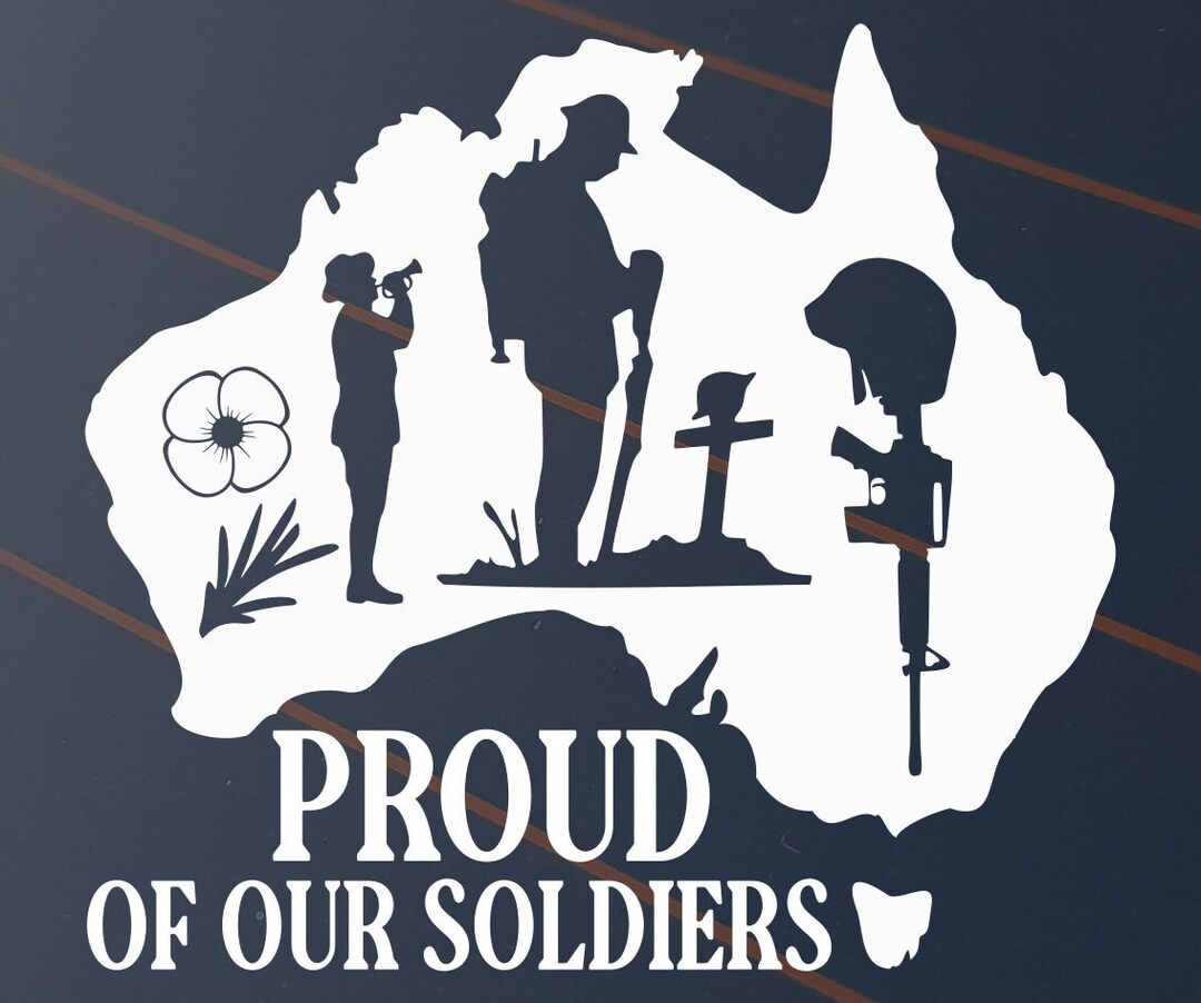 Anzac Vinyl Decal Sticker Car Window Remembrance Lest We Forget Anzac ...