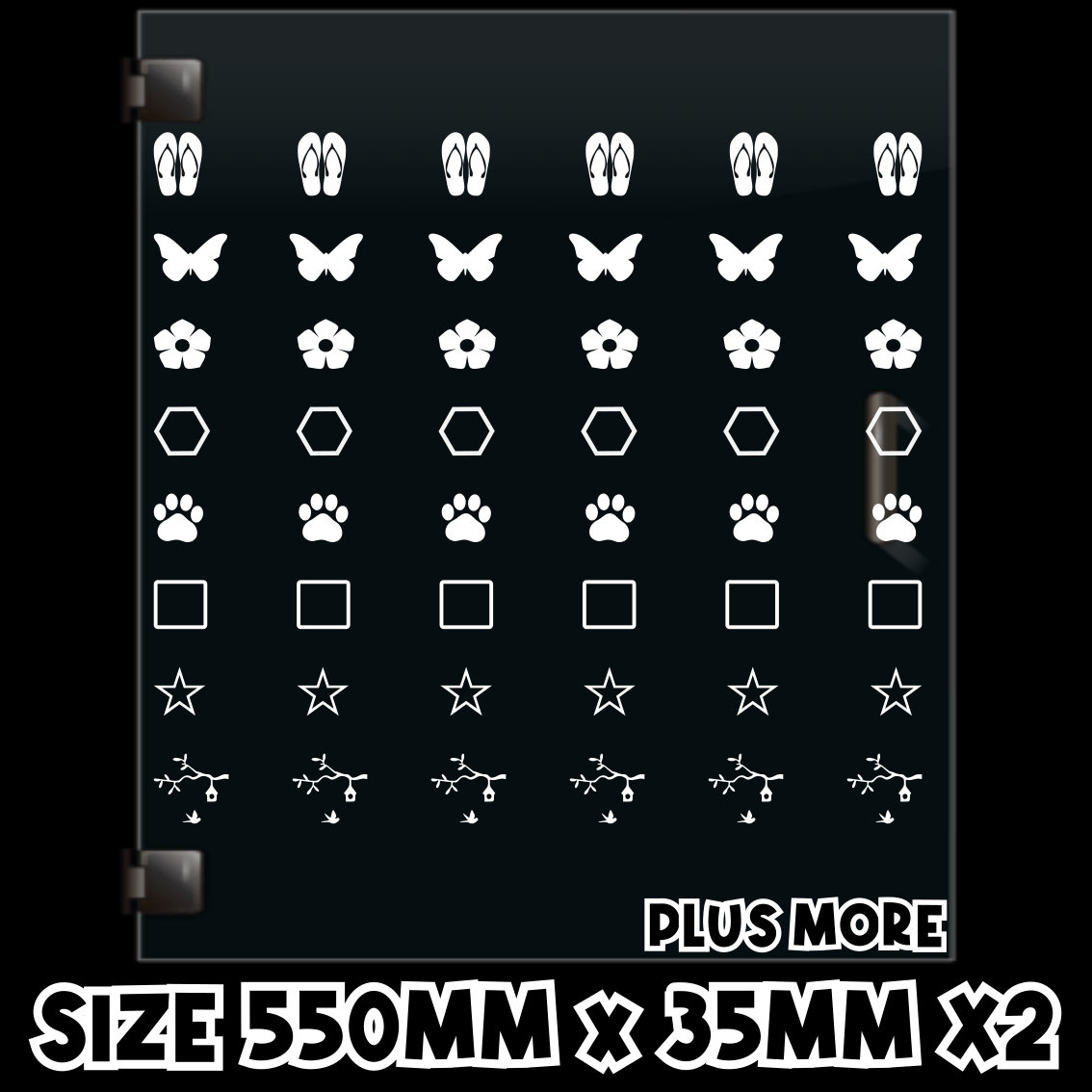 Safety Glass Sliding Door X2 Vinyl Decal Sticker Window Protection ...