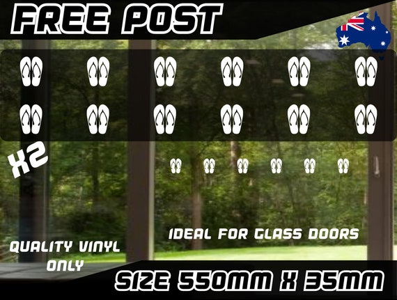Safety Glass Sliding Door X2 Vinyl Decal Sticker Window - Etsy Australia