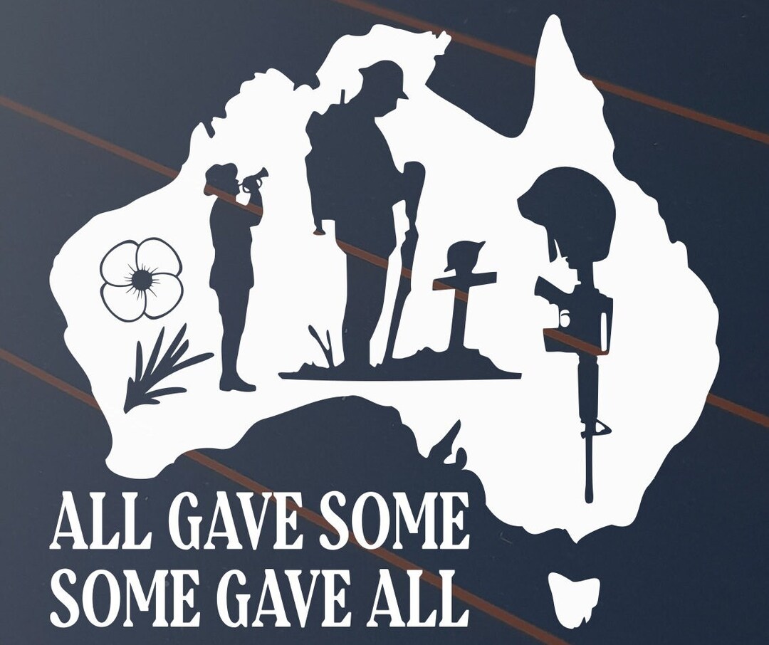 Anzac Vinyl Decal Sticker Car Window Remembrance Lest We Forget Anzac ...