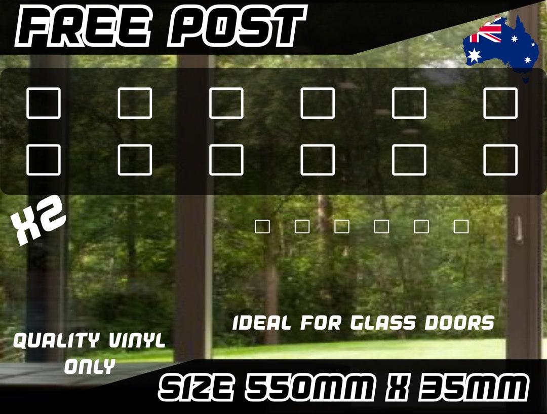 Safety Glass Sliding Door X2 Vinyl Decal Sticker Window Protection ...