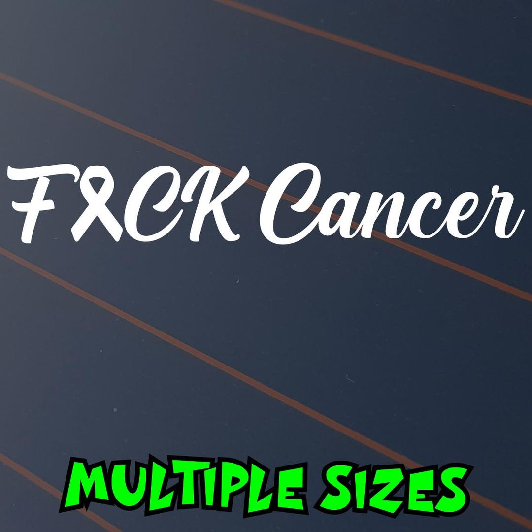 F*ck Cancer Sticker Vinyl Decal Car Window Fck Breast Awareness Ribbon ...