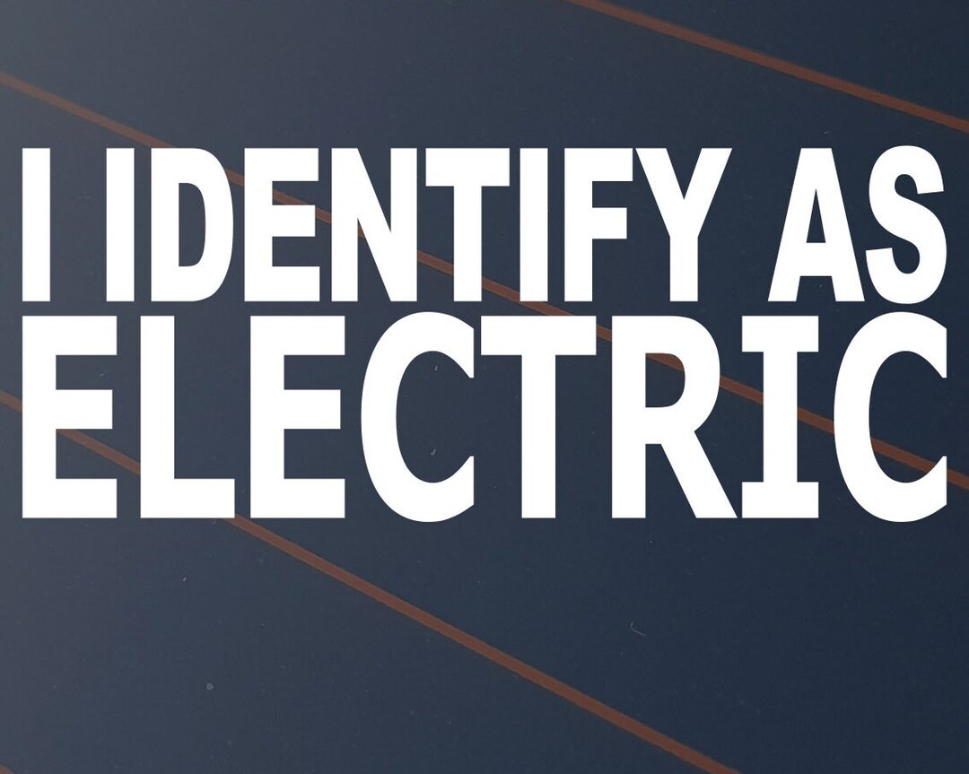 I Identify as Electric Sticker Car Decal Vinyl Dirty Diesel Offroad 4x4 ...