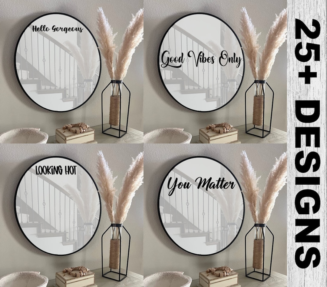 Self Affirmation Mirror Quotes Vinyl Decal Sticker Window Bathroom ...