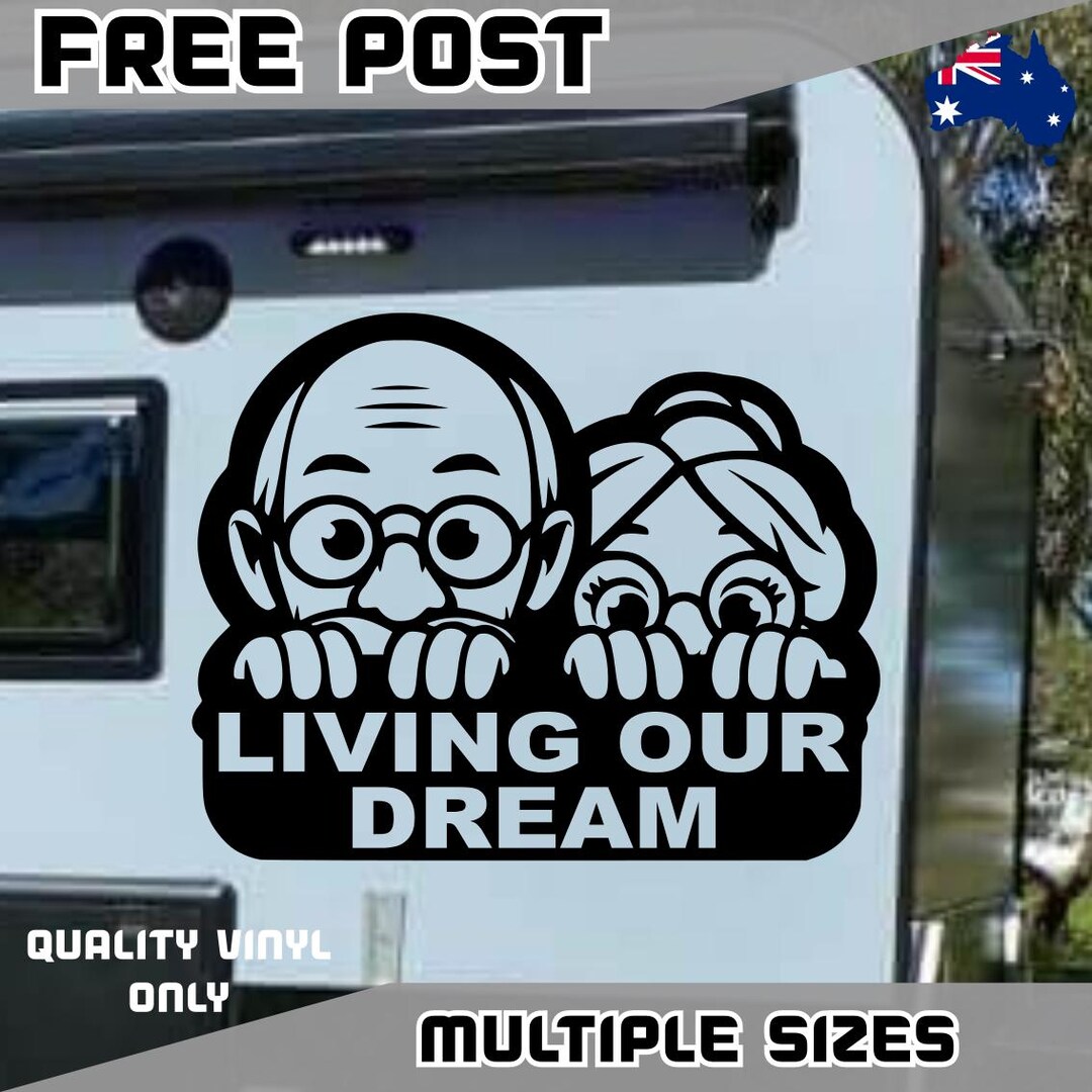 Living Our Dream Sticker Car Decal Vinyl Caravan Window Adventure ...