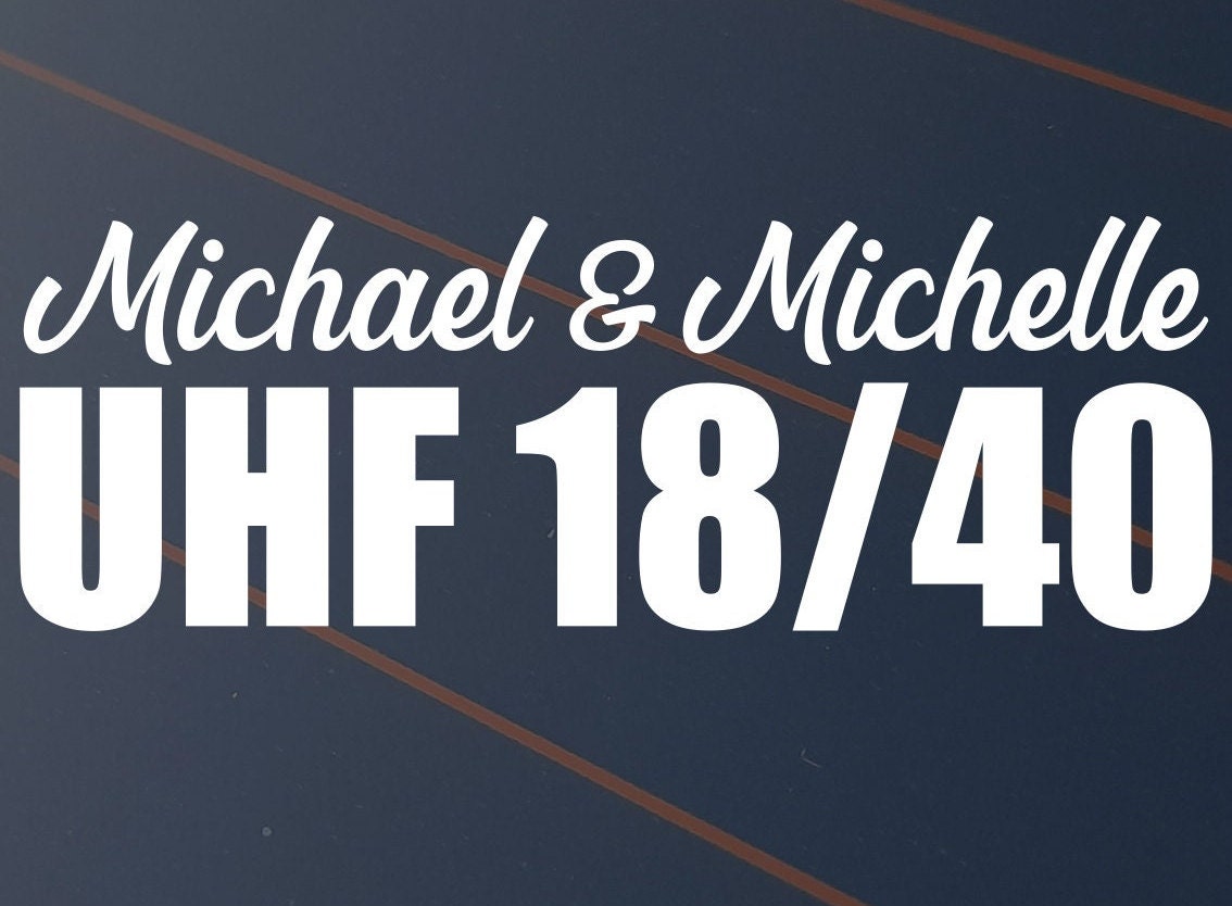 Custom Name UHF 18/40 Vinyl Decal Sticker Car Caravan - Etsy Australia