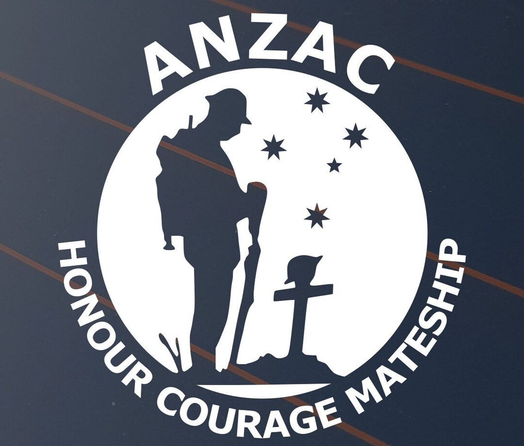 Anzac Vinyl Decal Sticker Car Window Lest We Forget Remembrance Anzac ...