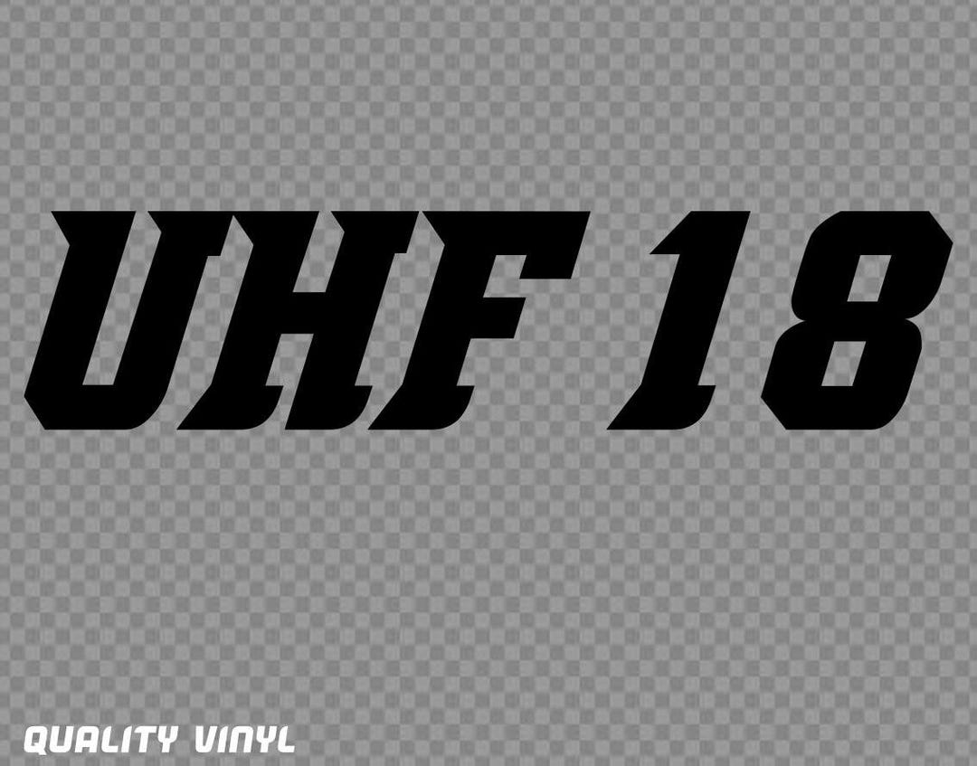 UHF 18 Sticker Car Decal Window Caravan Australia Aussie 4x4 4WD Radio ...
