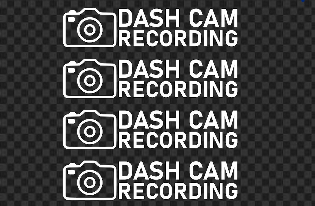 Dash Cam X4 Stickers Decal Car Window Vinyl Onboard Camera Recording ...