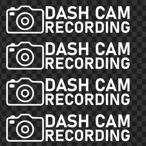 Dash Cam X4 Stickers Decal Car Window Vinyl Onboard Camera Recording ...