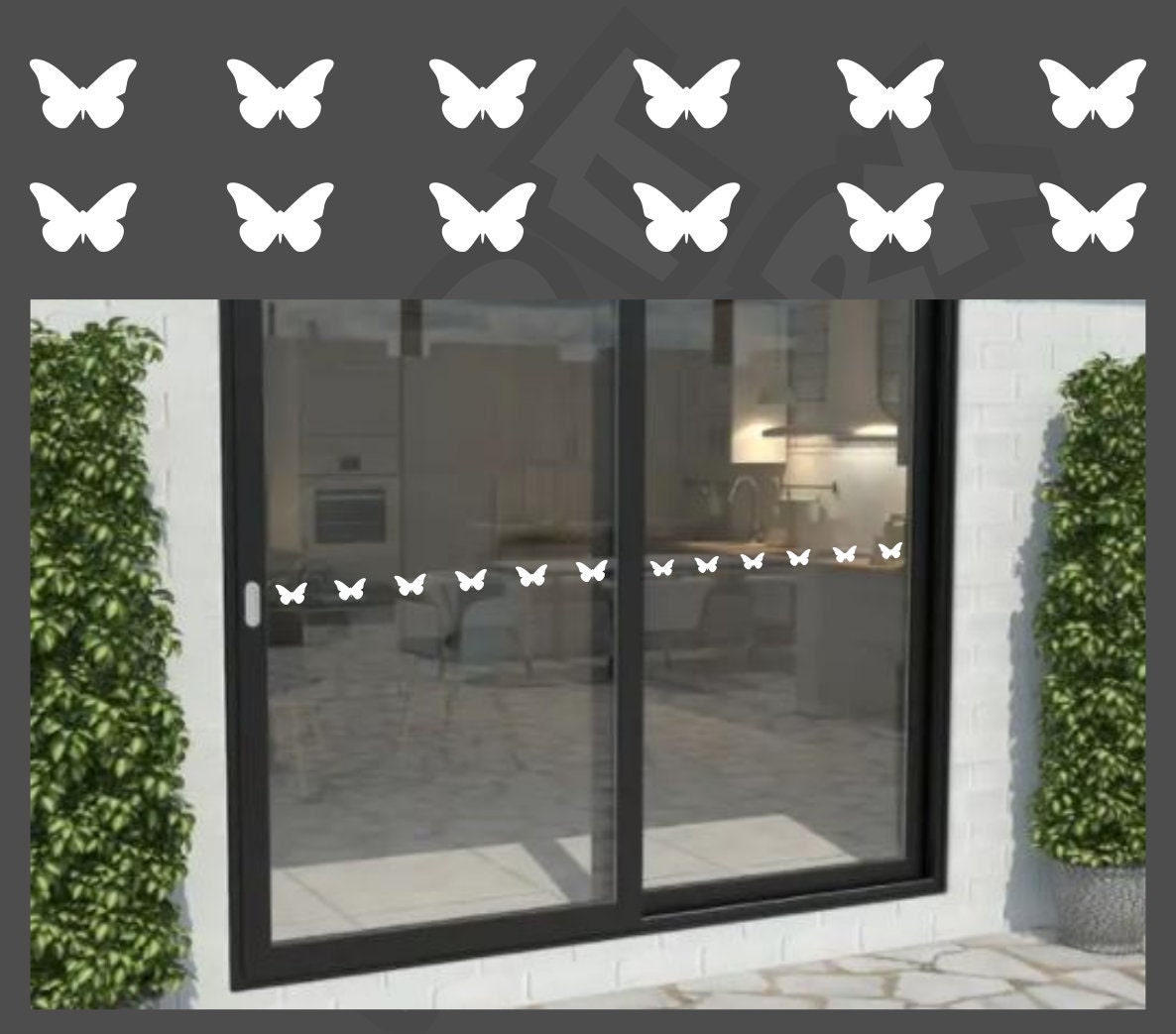 Safety Glass Sliding Door X2 Vinyl Decal Sticker Window | Etsy