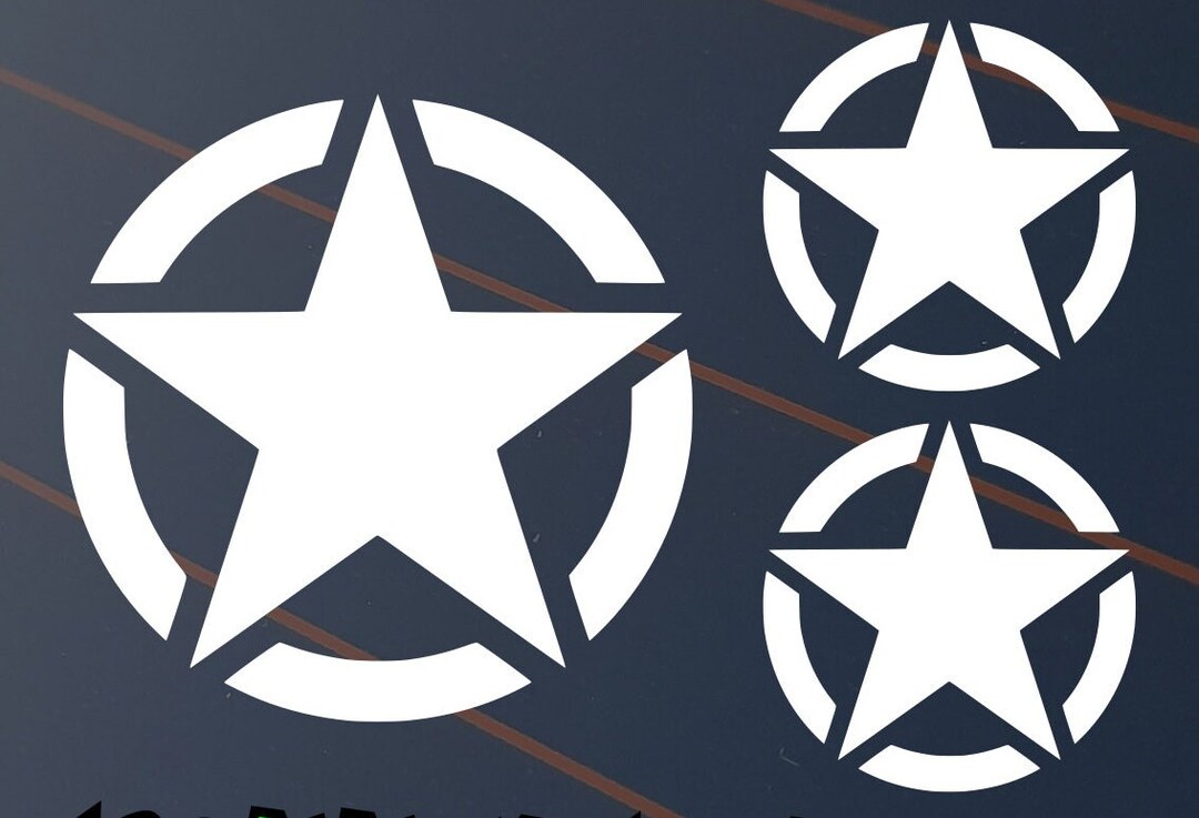 Army Star X3 Vinyl Decal Sticker Car Window 4x4 4WD Ute Military Unit ...