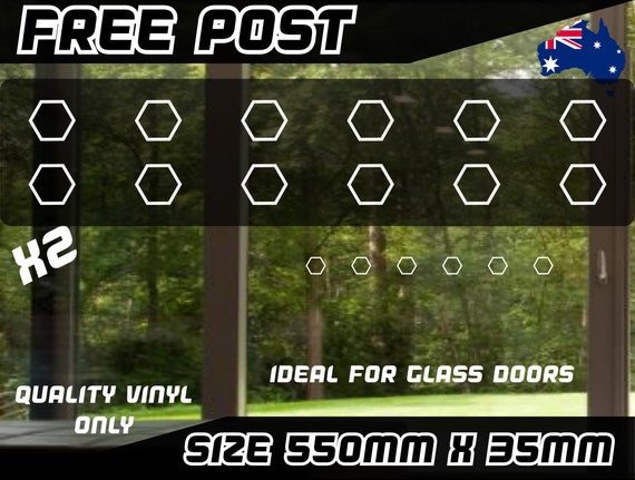 Safety Glass Sliding Door X2 Vinyl Decal Sticker Window - Etsy Australia