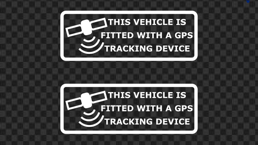GPS Tracking X2 Stickers Decal Car Camera Window Vinyl Recording UHF ...