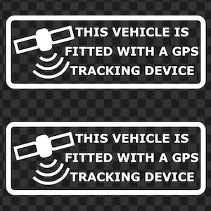GPS Tracking X2 Stickers Decal Car Camera Window Vinyl Recording UHF ...