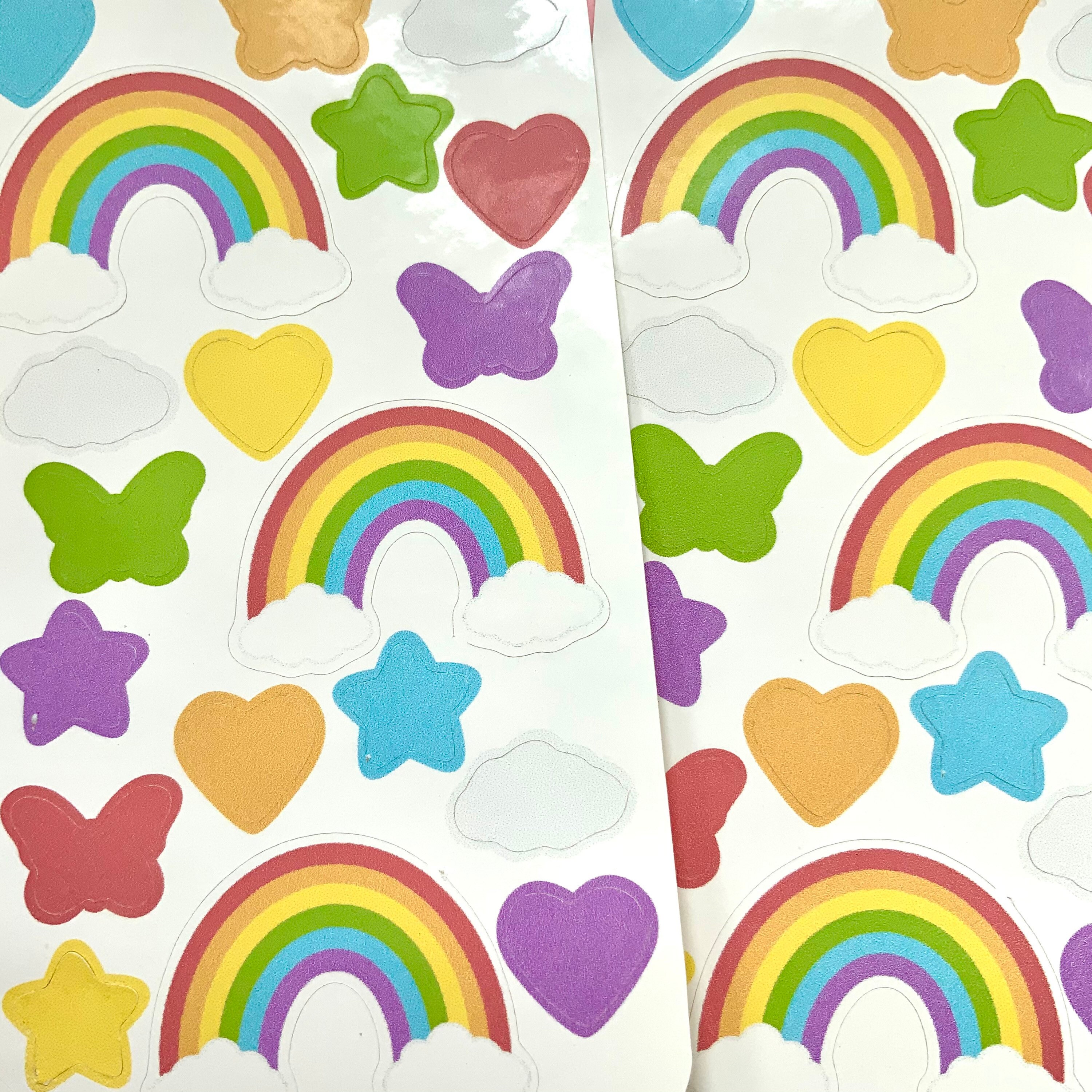 Mini rainbow sticker sheet cute polco decoration confetti | Etsy
