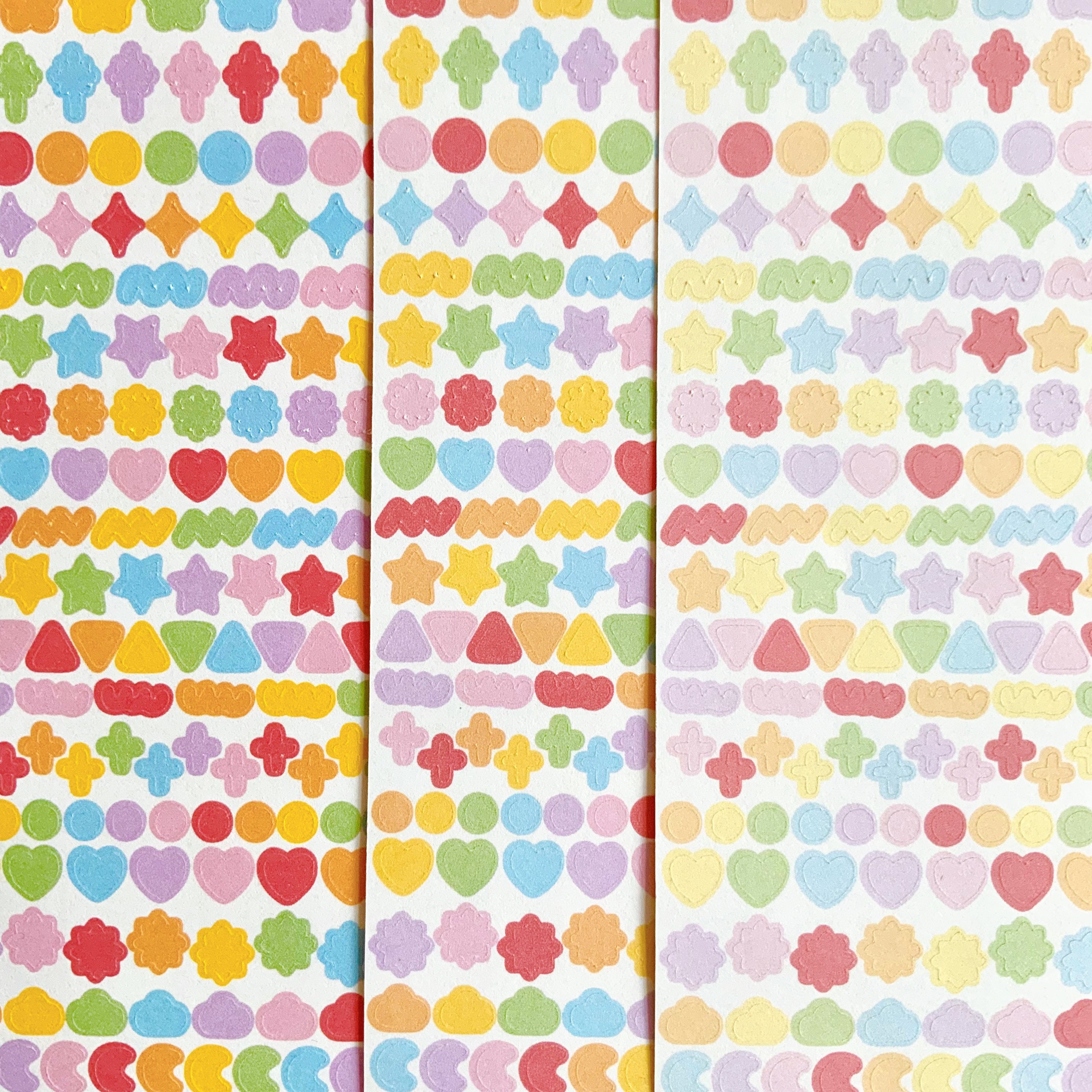 Tiny Rainbow Deco Sticker Sheet Pastel and Bright Photocard | Etsy